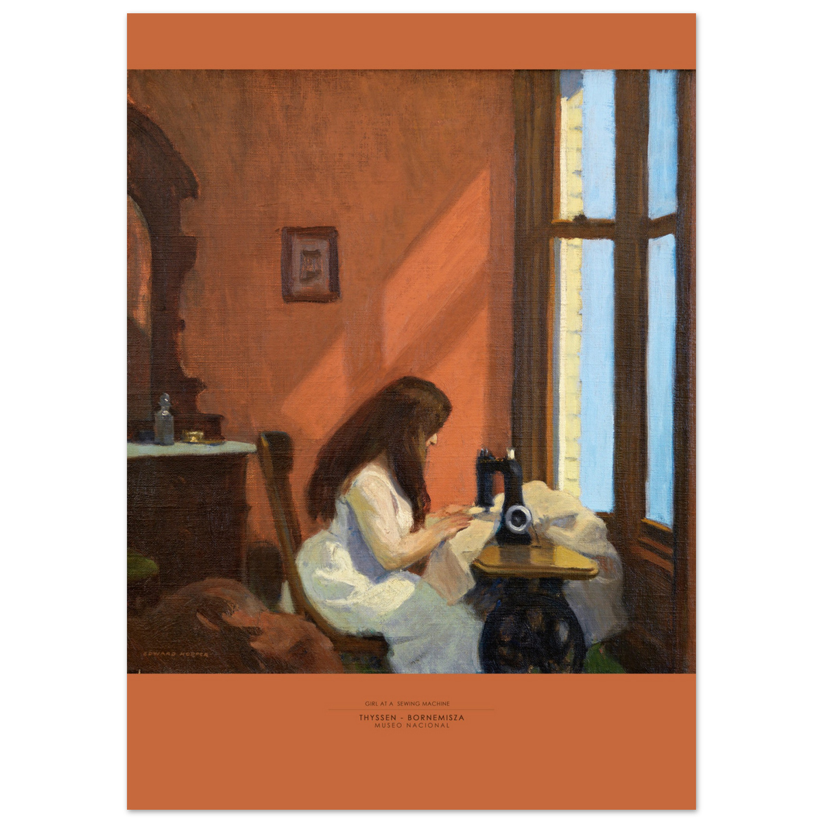 Edward Hopper Art Print - Girl at Sewing Machine – Visetto Posters