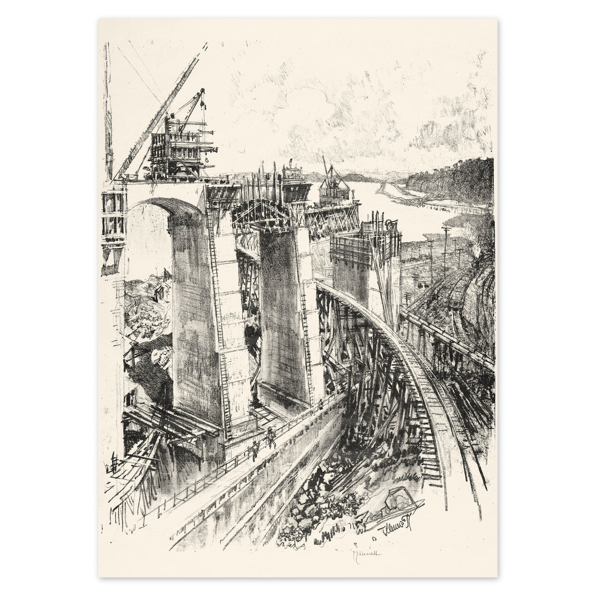 Joseph Pennell Poster - The Approach to Gatun Lock – Visetto Posters